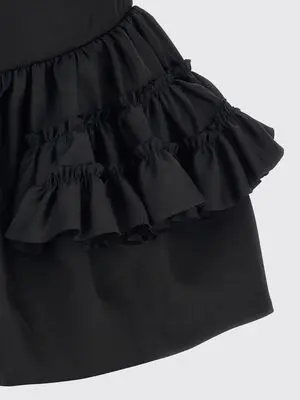 Dries Van Noten Wool And Silk Ruffled Bustier Top - Black