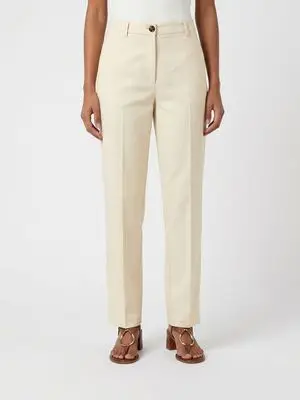 Dries Van Noten High-waisted Cotton Gabardine Trousers - Beige