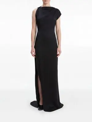 Victoria Beckham One-shoulder Crêpe Evening Gown With Slit
