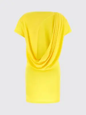 Jacquemus Cut-out Viscose-blend Sheath Mini Dress - Yellow