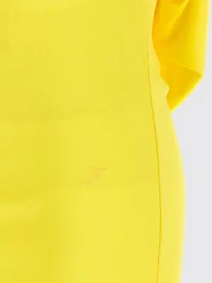 Jacquemus Cut-out Viscose-blend Sheath Mini Dress - Yellow