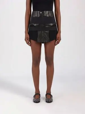 Rick Owens High-waisted V-hem Leather Mini Pencil Skirt