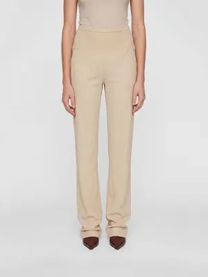 Rick Owens High-waisted Silk Trousers - Beige