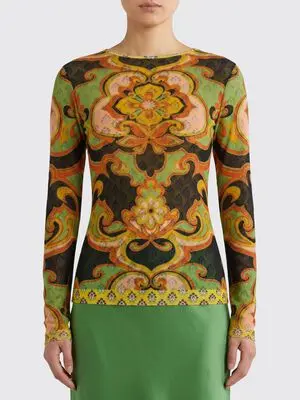 Etro Technical Fabric Top With Ethnic Print - Multicolor