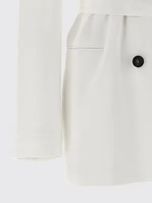 Kiton Belted Double-breasted Blazer - White
