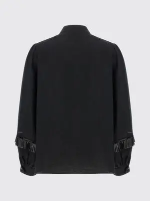 Kiton Linen Shirt With Fringe Embellishments