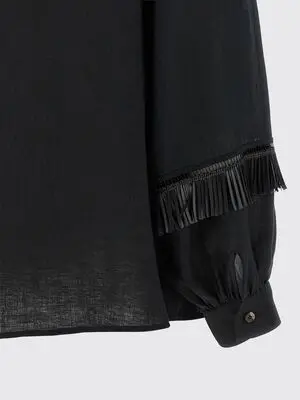 Kiton Linen Shirt With Fringe Embellishments