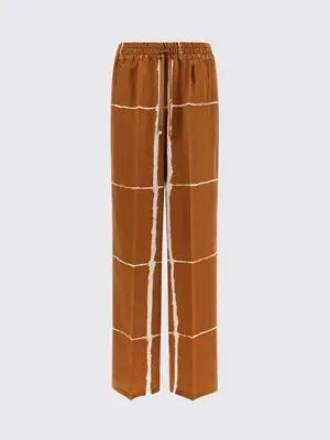 Kiton Printed Silk Palazzo Trousers