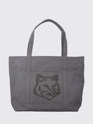 Maison Kitsuné Embroidered Fox Head Tote Bag - Grey