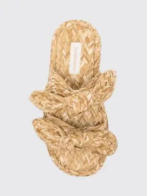 Zimmermann Carousel Raffia Knot Sandals - Natural