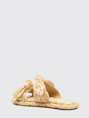 Zimmermann Carousel Raffia Knot Sandals - Nude