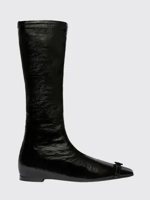 COURREGES Patent Leather Sock Boots - Black