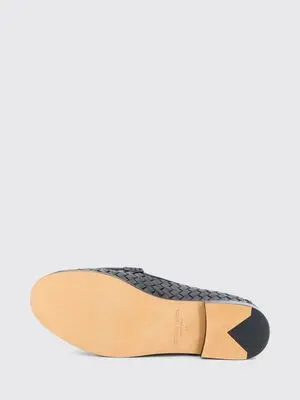 Bottega Veneta Silenzio Intrecciato Leather Loafers - Black