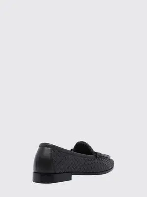 Bottega Veneta Silenzio Intrecciato Leather Loafers - Brown