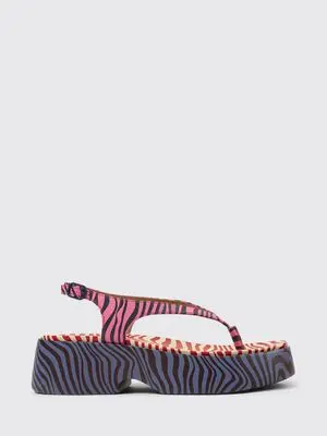 Camper Zebra Print Leather Heeled Sandals