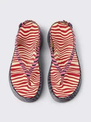 Camper Zebra Print Leather Heeled Sandals