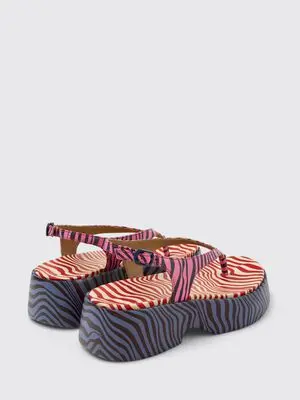 Camper Zebra Print Leather Heeled Sandals