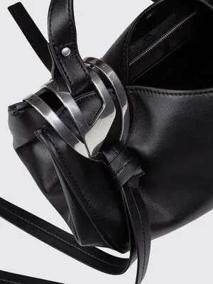 DIESEL® Knot-d Smooth Leather Handbag With Oval D Logo
