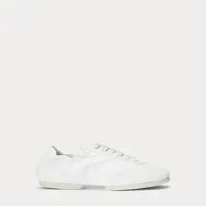 Ralph Lauren Suede Pony Ballerina Sneaker - Deckwash White
