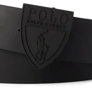 Ralph Lauren Shield-buckle Leather Belt