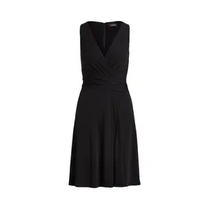 Ralph Lauren Sleeveless Jersey Surplice Dress