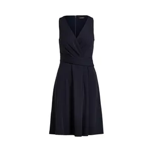 Ralph Lauren Sleeveless Jersey Surplice Dress