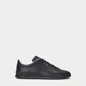Ralph Lauren Heritage Court II Leather Sneaker Black