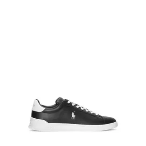 Ralph Lauren Heritage Court II Leather Sneaker Black/white Pp