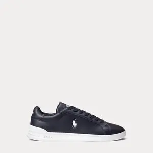Ralph Lauren Heritage Court II Leather Sneaker Navy/white