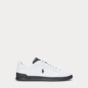 Ralph Lauren Heritage Court II Leather Sneaker White/black