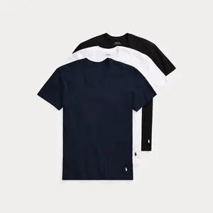 Ralph Lauren Classic Fit Wicking V-neck 3-pack - Navy/white/black