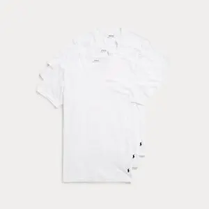Ralph Lauren Classic Fit Wicking V-neck 3-pack - White