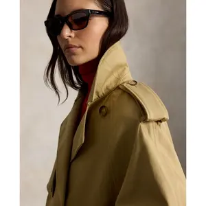 Ralph Lauren Cotton Twill Balloon Trench Coat