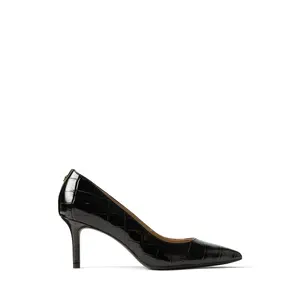 Ralph Lauren Lanette Croc-embossed Leather Pumps