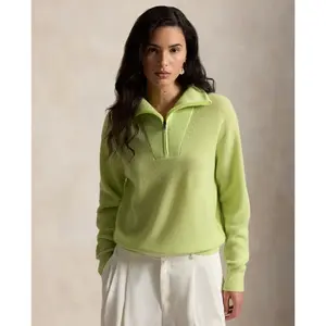 Ralph Lauren Rib-knit Cashmere Half-zip Sweater