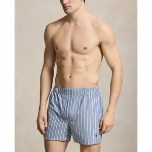 Ralph Lauren Classic Woven Cotton Boxer 3-pack - Navy/blue Stripe