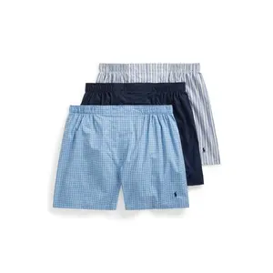 Ralph Lauren Classic Woven Cotton Boxer 3-pack - Navy/blue Stripe