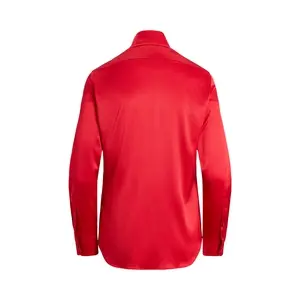 Ralph Lauren Cameron Straight Fit Silk Shirt - Bright Red