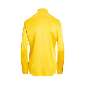 Ralph Lauren Cameron Straight Fit Silk Shirt - Racing Yellow