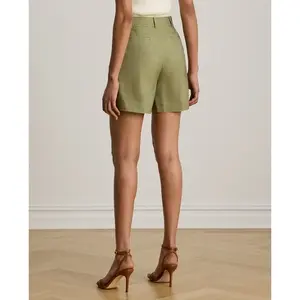 Ralph Lauren Pleated Linen-blend Twill Shorts