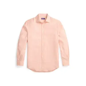Ralph Lauren Houndstooth Linen Shirt - Melon
