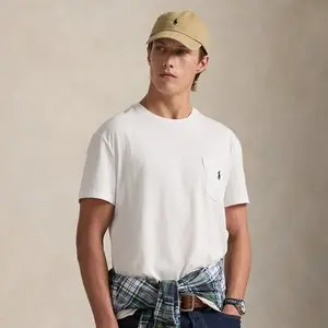 Ralph Lauren Classic Fit Jersey Pocket T-shirt - White