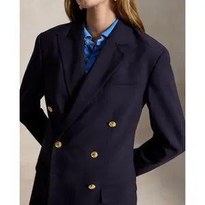 Ralph Lauren Double-breasted Wool-blend Blazer