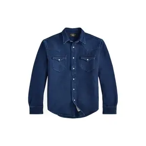 Ralph Lauren Slim Fit Chamois Western Shirt - Indigo