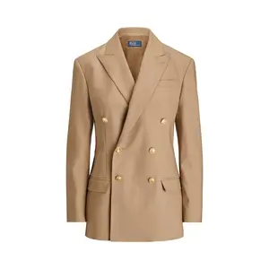 Ralph Lauren Double-breasted Wool-blend Blazer - Camel