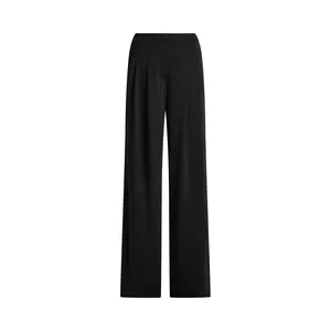 Ralph Lauren Pleated Wide-leg Trousers - Black