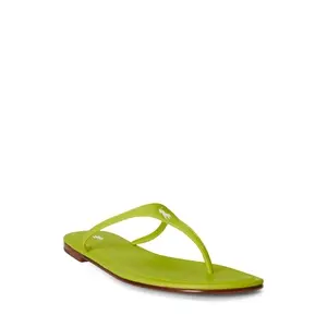 Ralph Lauren Polo Play Leather Thong Sandal - Limeade