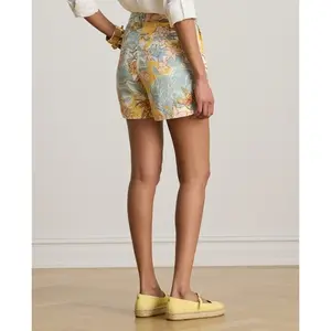 Ralph Lauren Floral Pleated Linen Short