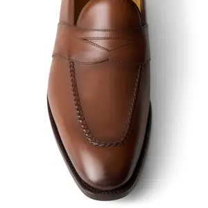Ralph Lauren Meegan Calfskin Penny Loafer - Tan