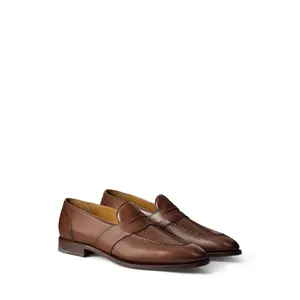 Ralph Lauren Meegan Calfskin Penny Loafer - Tan